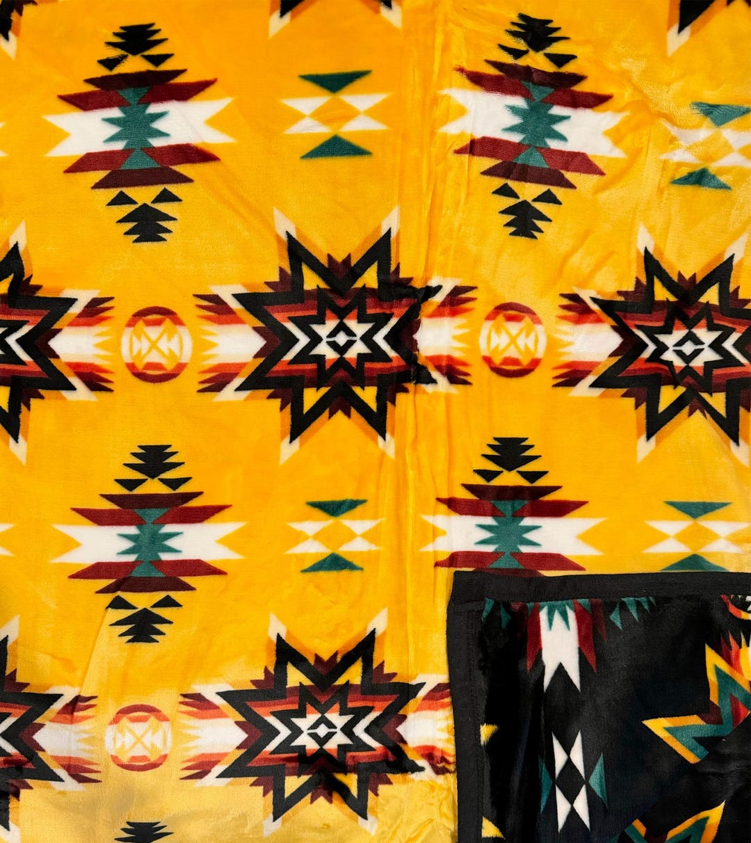 Native American Star Design Plush Kids Blanket: Reversible Soft Blanket ...
