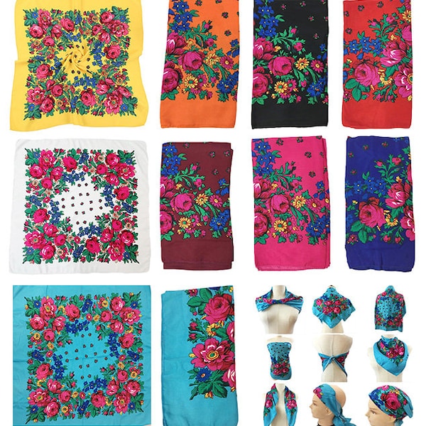 Floral Scarf - Etsy