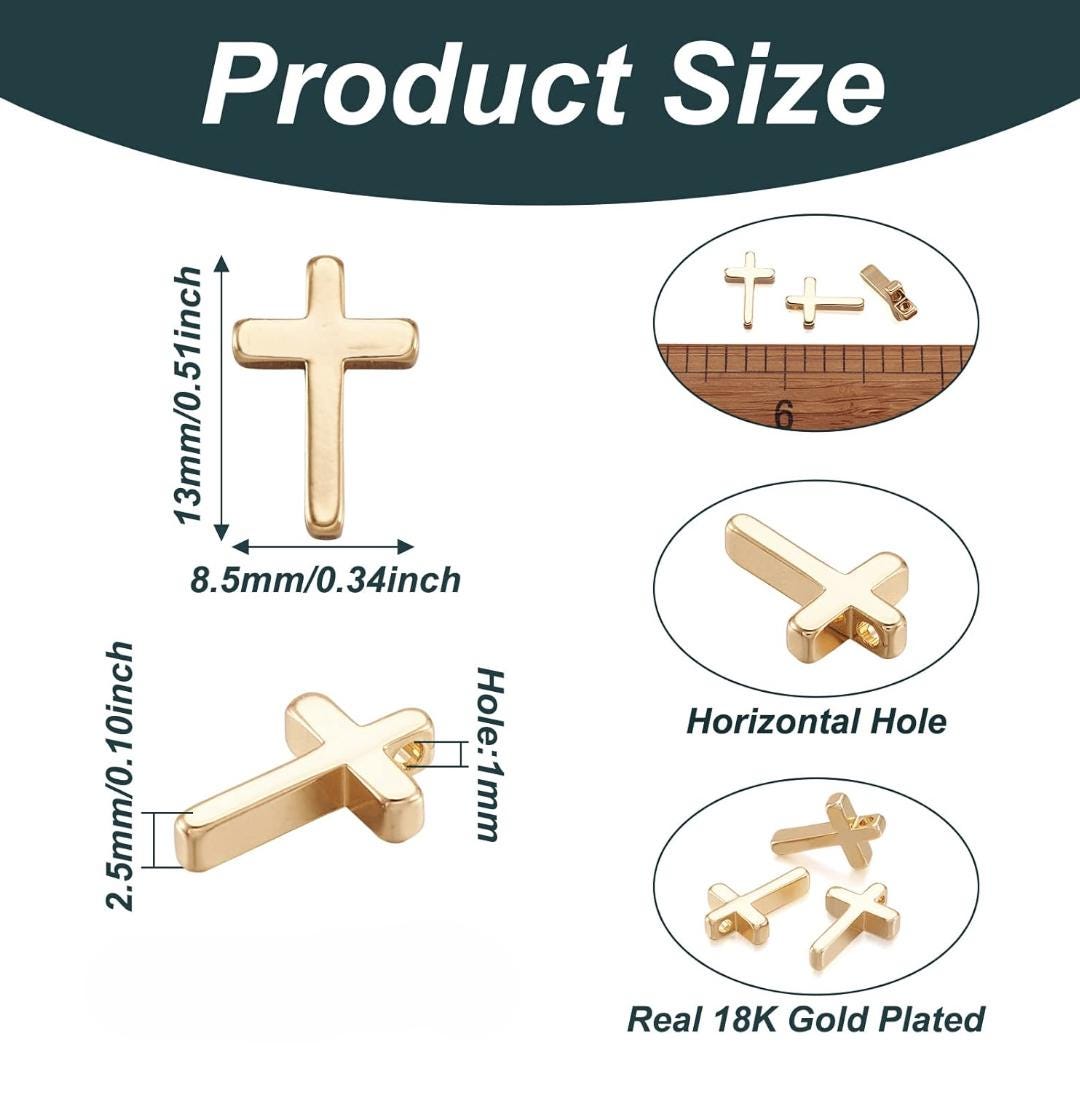 Gold Cross Earrings, Cross Hooks, Cross Earrings, Cross Hook Earrings ...