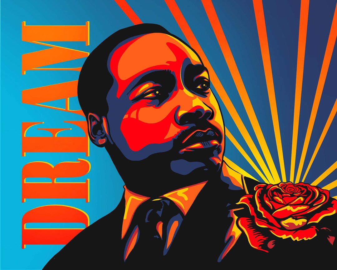 Dream by Artist JK Burchett, MLK Speech, MLK Wall Art, Martin Luther ...