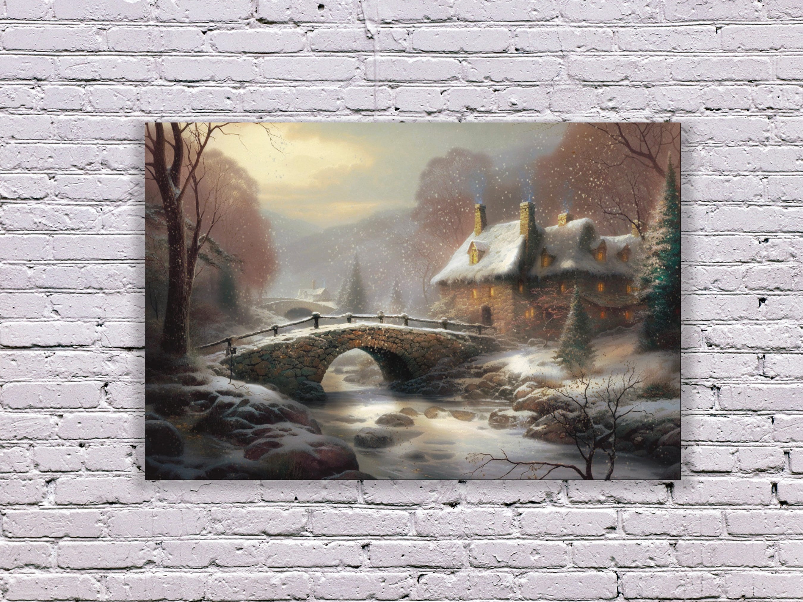 Thomas Kinkade Winter Cottage