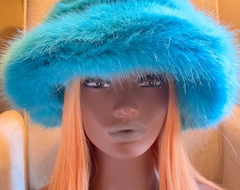 Incredibly Soft Extra Thick Fur Fluffy Fuzzy Bucket Hat -vegan Fur Hat ...