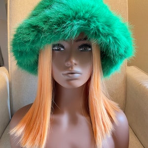 Incredibly Soft Fur Fluffy Fuzzy Bucket Hat -vegan Fur Hat -festival ...
