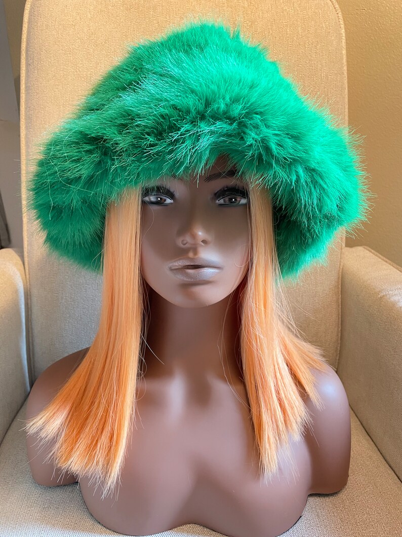 Incredibly Soft Fur Fluffy Fuzzy Bucket Hat vegan Fur Hat - Etsy
