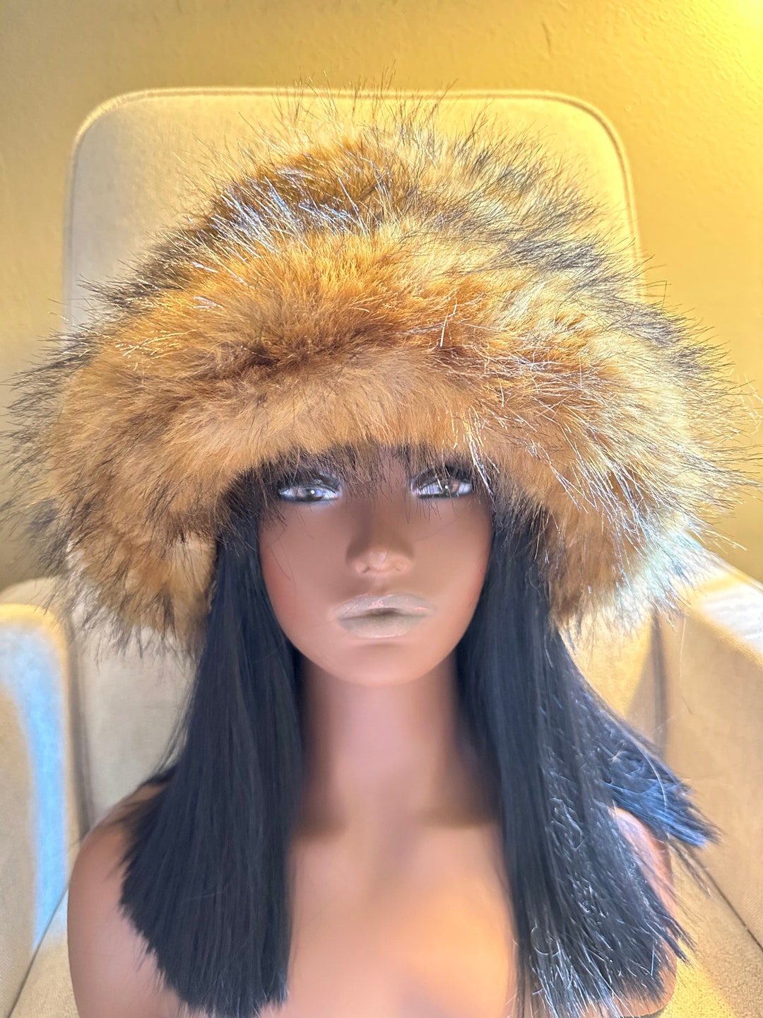 Incredibly Soft Extra Thick Fur Fluffy Fuzzy Bucket Hat -vegan Fur Hat ...