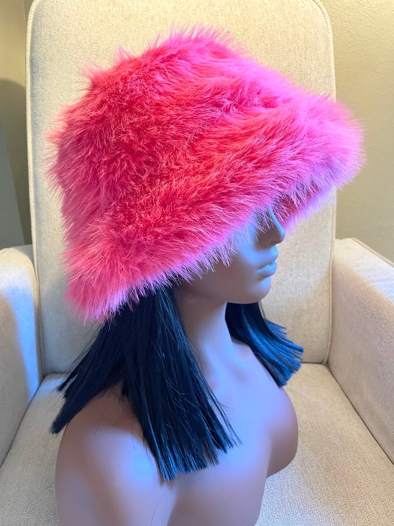 Incredibly Soft Fur Fluffy Fuzzy Bucket Hat -vegan Fur Hat -festival ...