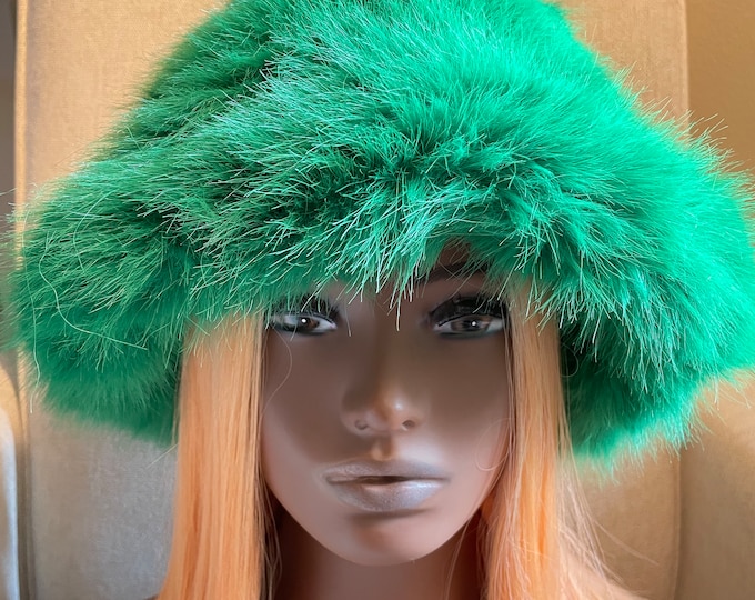 Incredibly Soft Fur Fluffy Fuzzy Bucket Hat -vegan Fur Hat -festival ...