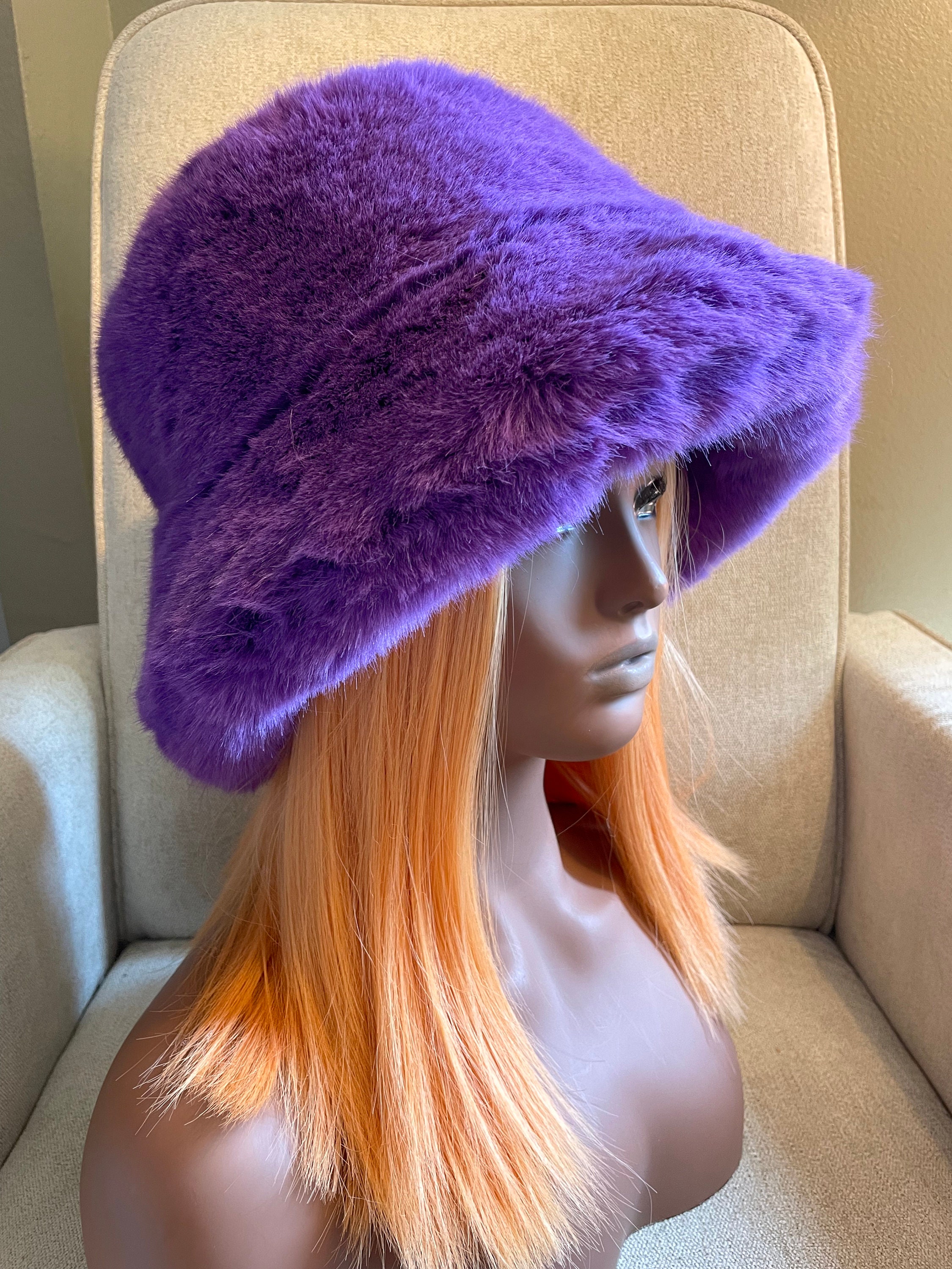 Incredibly Soft Fur Fluffy Fuzzy Bucket Hat -vegan Fur Hat -festival ...