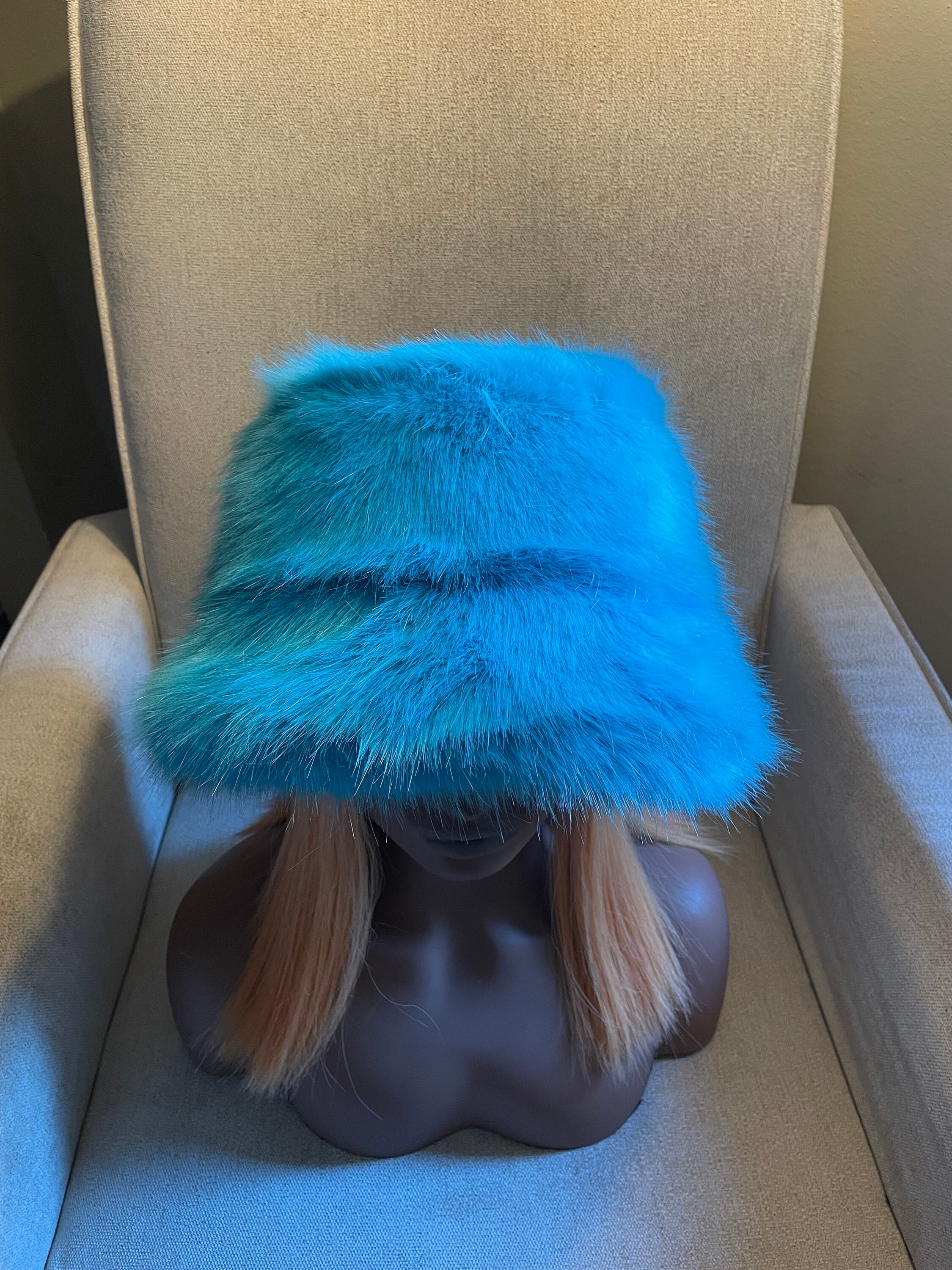 Incredibly Soft Fur Fluffy Fuzzy Bucket Hat -vegan Fur Hat -festival ...