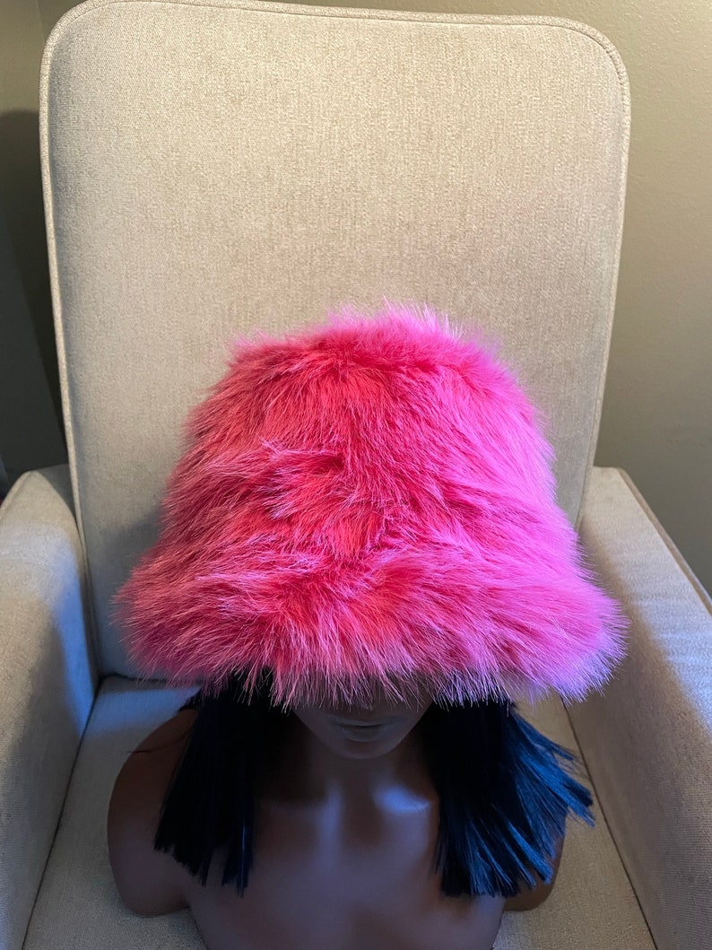 Incredibly Soft Fur Fluffy Fuzzy Bucket Hat -vegan Fur Hat -festival ...