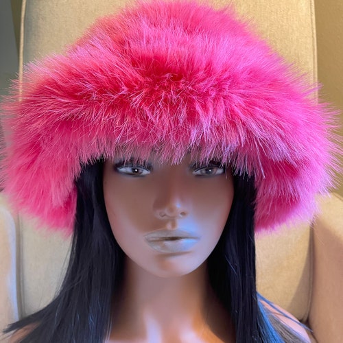 Incredibly Soft Fur Fluffy Fuzzy Bucket Hat vegan Fur Hat - Etsy