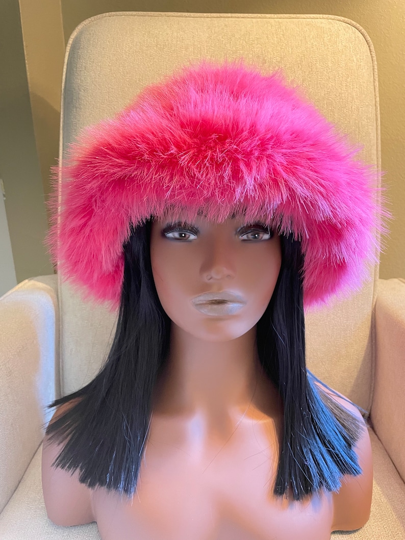 Incredibly Soft Fur Fluffy Fuzzy Bucket Hat vegan Fur Hat - Etsy