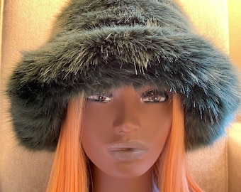 Incredibly Soft Fur Fluffy Fuzzy Bucket Hat -vegan Fur Hat -festival ...