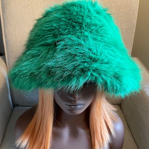 Incredibly Soft Fur Fluffy Fuzzy Bucket Hat -vegan Fur Hat -festival ...