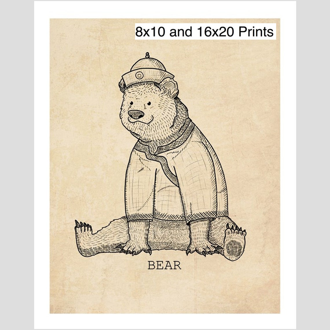 Bosco The Bear Art Print Avatar The Last Airbender Atla And | Etsy