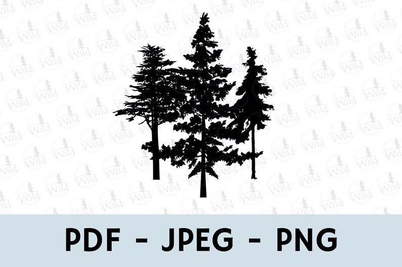 Pine Tree PNG PDF Digital Download Png Files Etsy - Etsy
