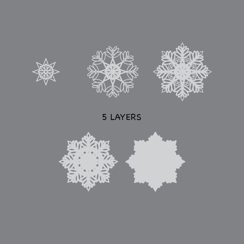 3D Layered Snowflake SVG: Christmas Paper Cut File (digital Download ...