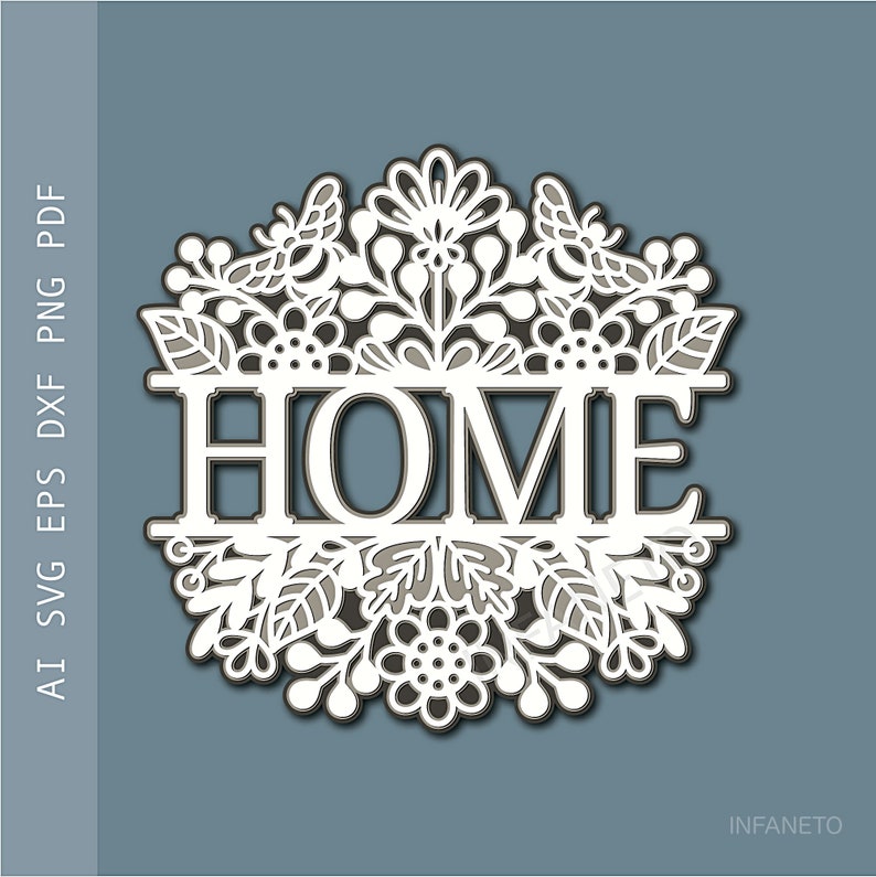 3D Home SVG Layered Cut Files Cricut Project Home Sign Svg - Etsy