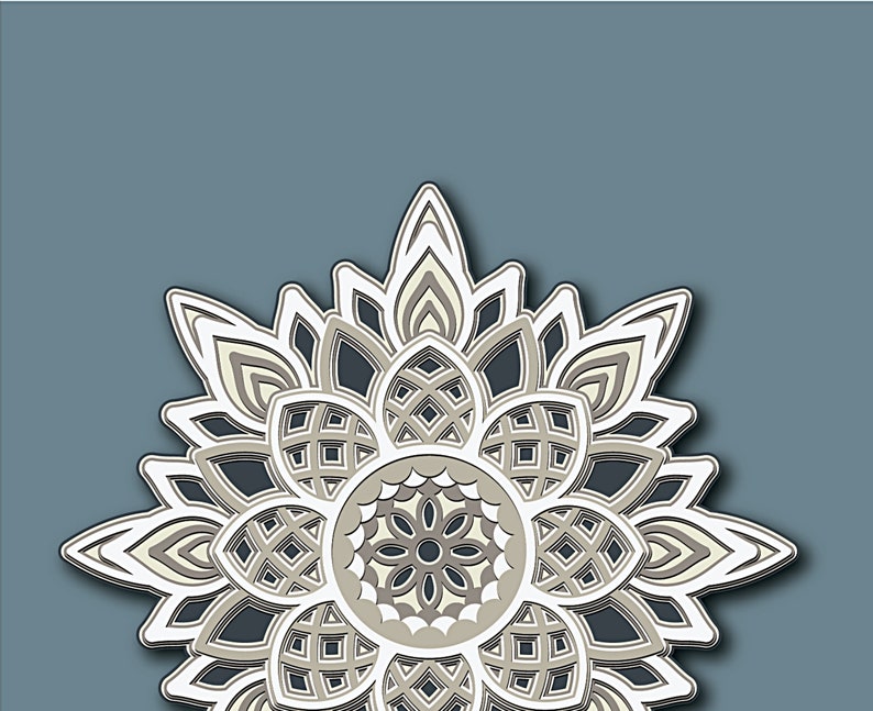 Snowflake SVG Cut File Multilayer Christmas Svg Mandala Svg 3D - Etsy