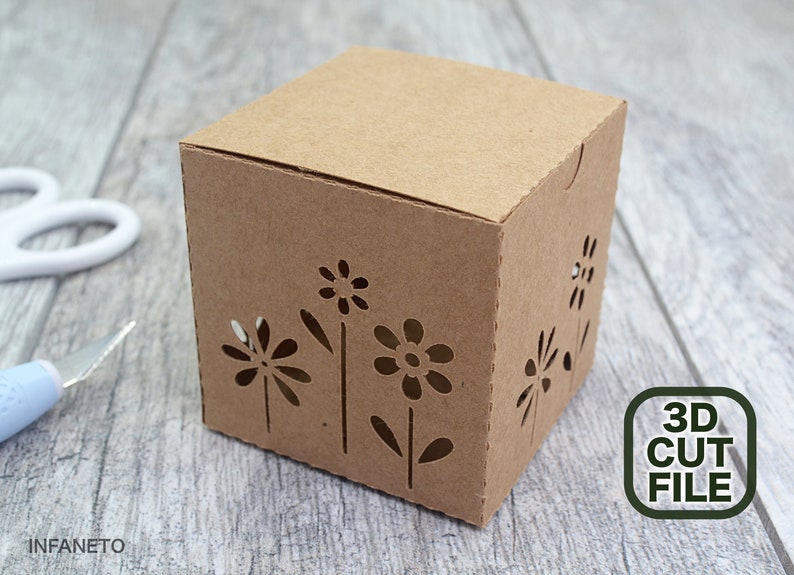 Gift Box Template Cricut Cut File Silhouette Patterns Party - Etsy