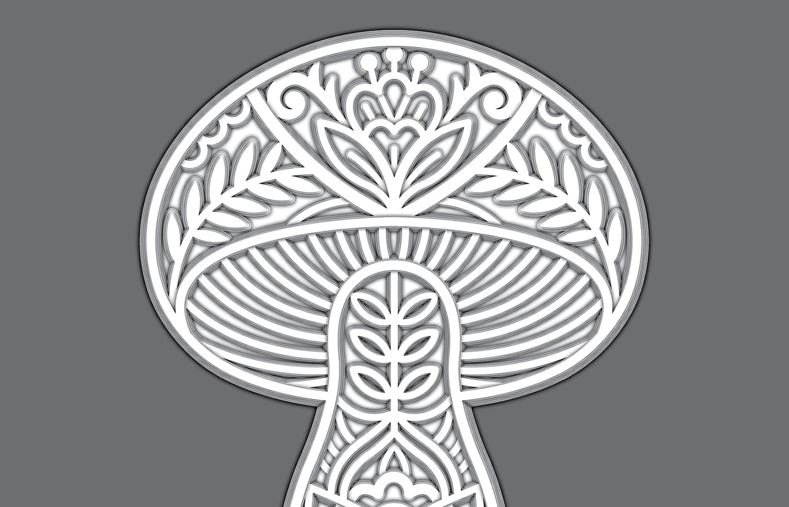 Multilayered Mushroom SVG Laser Cut File Layered Template | Etsy