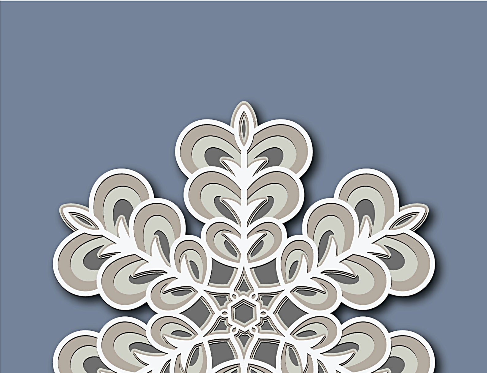 Snowflake SVG Multilayered Laser Cut File Layer Svg 3D Model | Etsy
