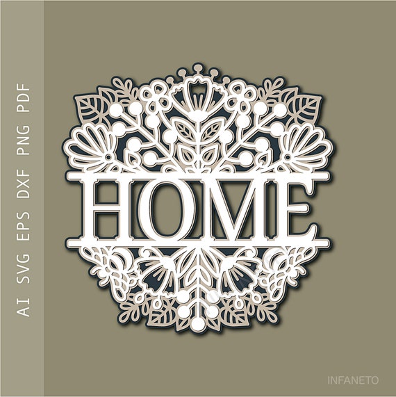 3D Home SVG Layered Cut Files Cricut Project Home Sign Svg - Etsy