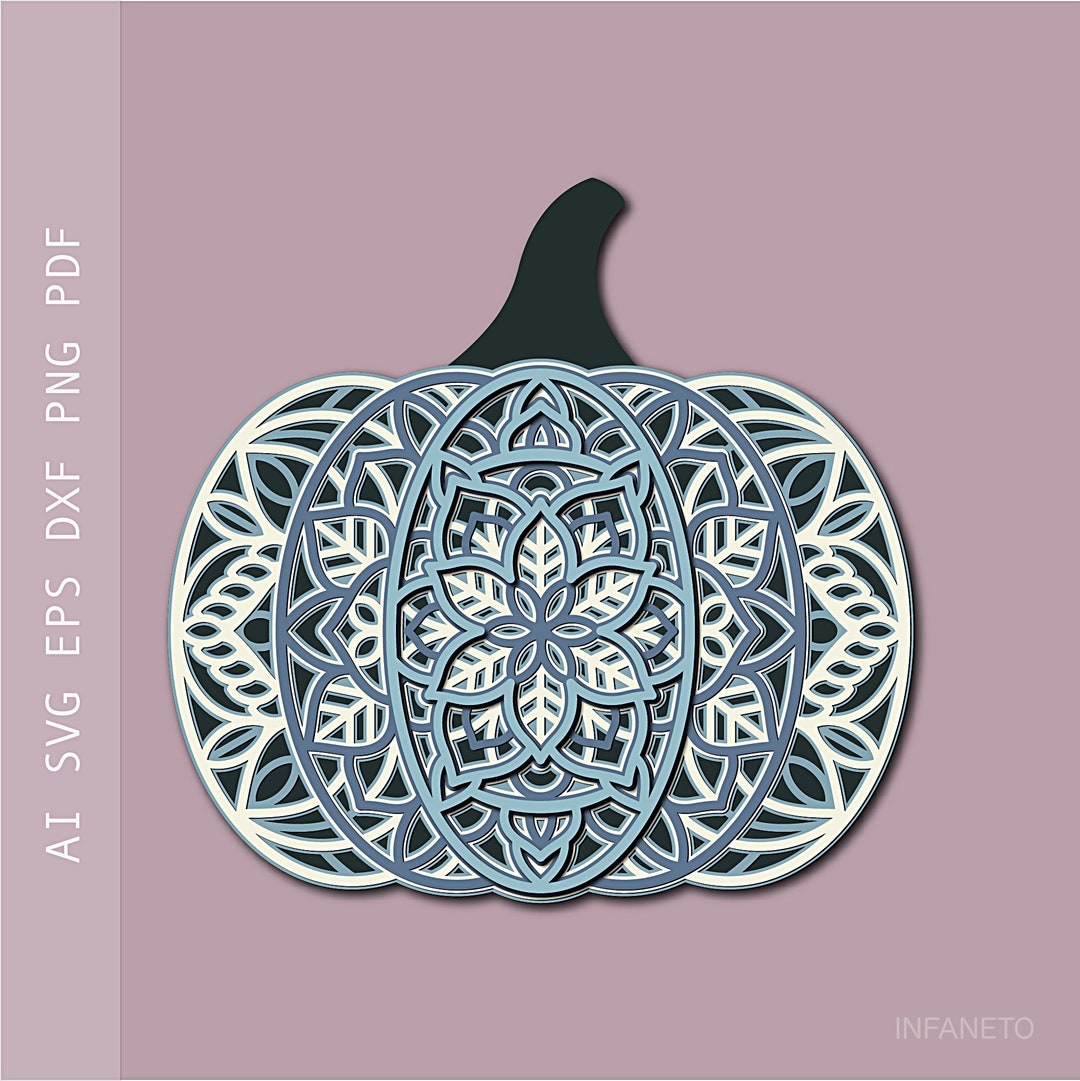Pumpkin Cut File Thanksgiving Svg Layered Paper Cut File 3D Model ...