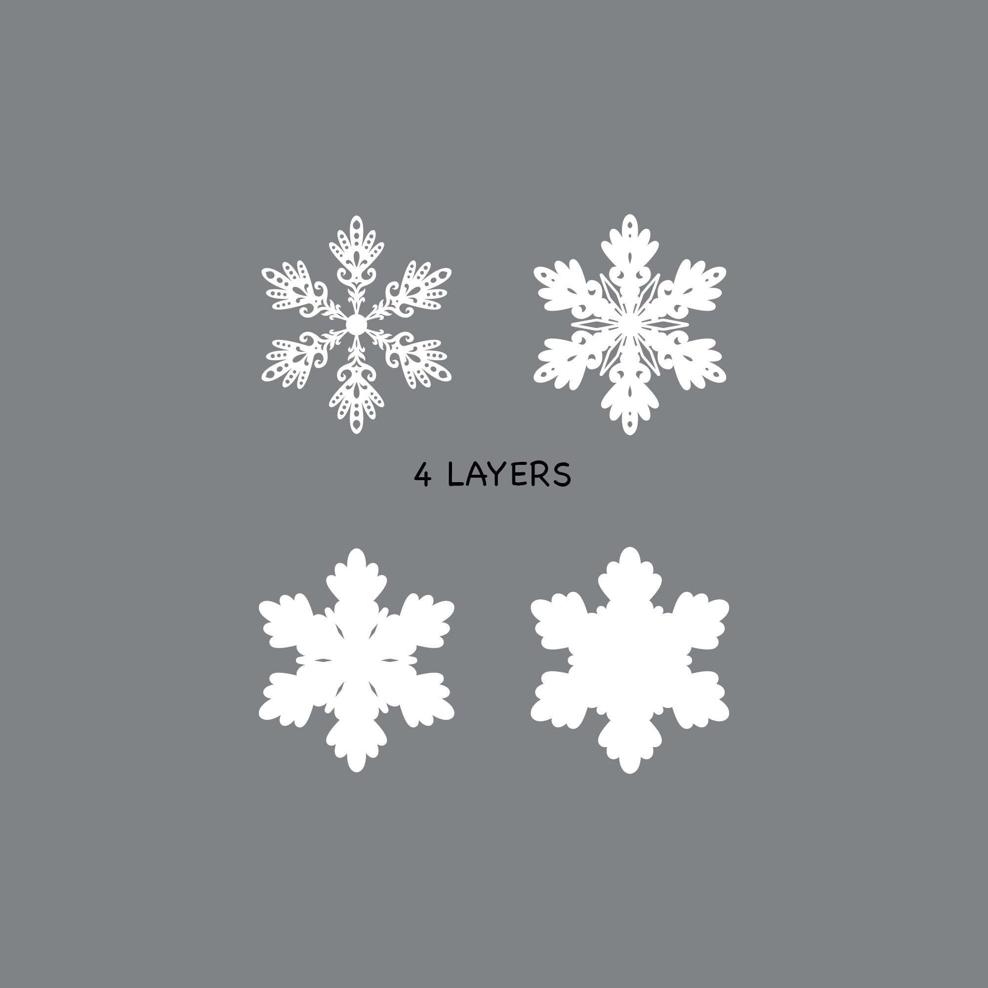 Multilayer Snowflake SVG Cutting File Christmas Decor Svg - Etsy