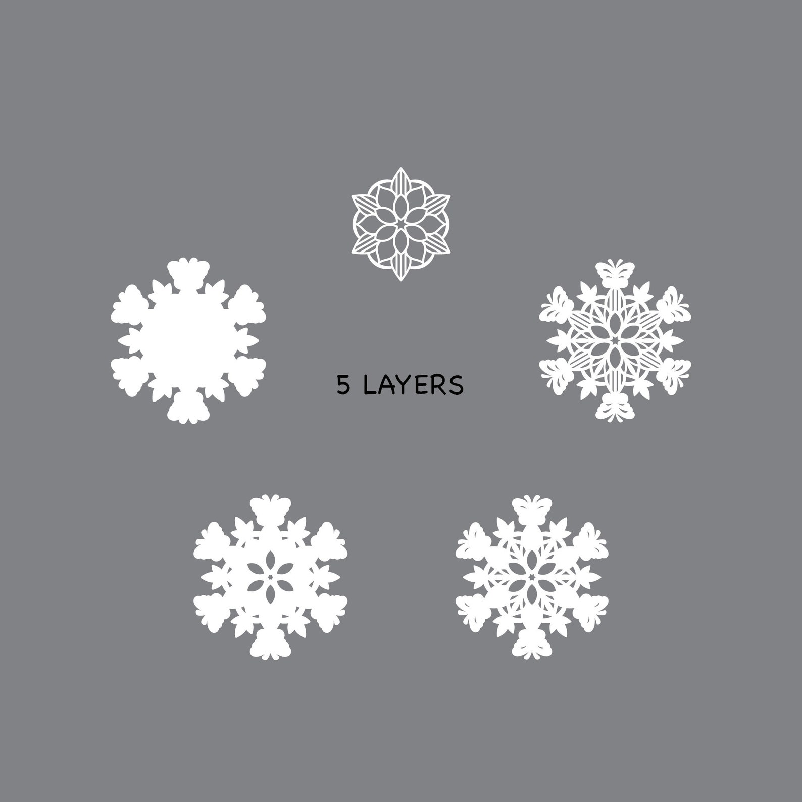 3D SVG File Snowflake Layer svg Laser Cut File Cricut | Etsy