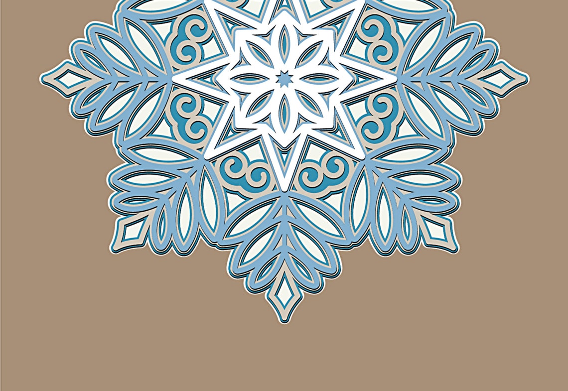 3D Snowflake Svg Layered Christmas Svg Paper Cut File Cricut - Etsy
