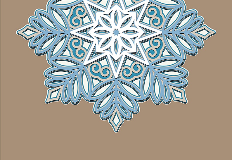 3D Layered Snowflake SVG: Christmas Paper Cut File (digital Download ...