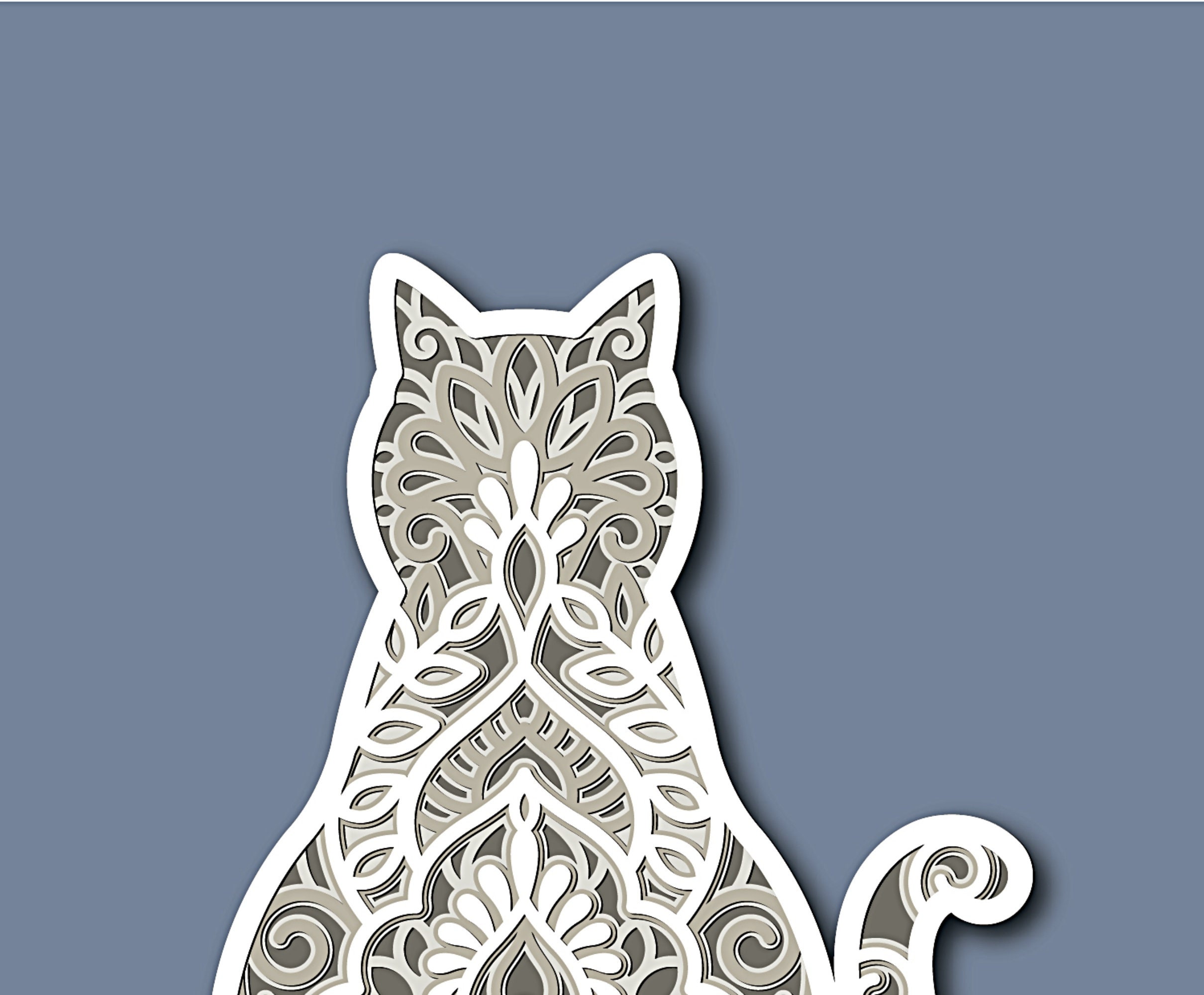 Cat Cut Files Cricut Project Paper Cut File Multilayered - Etsy