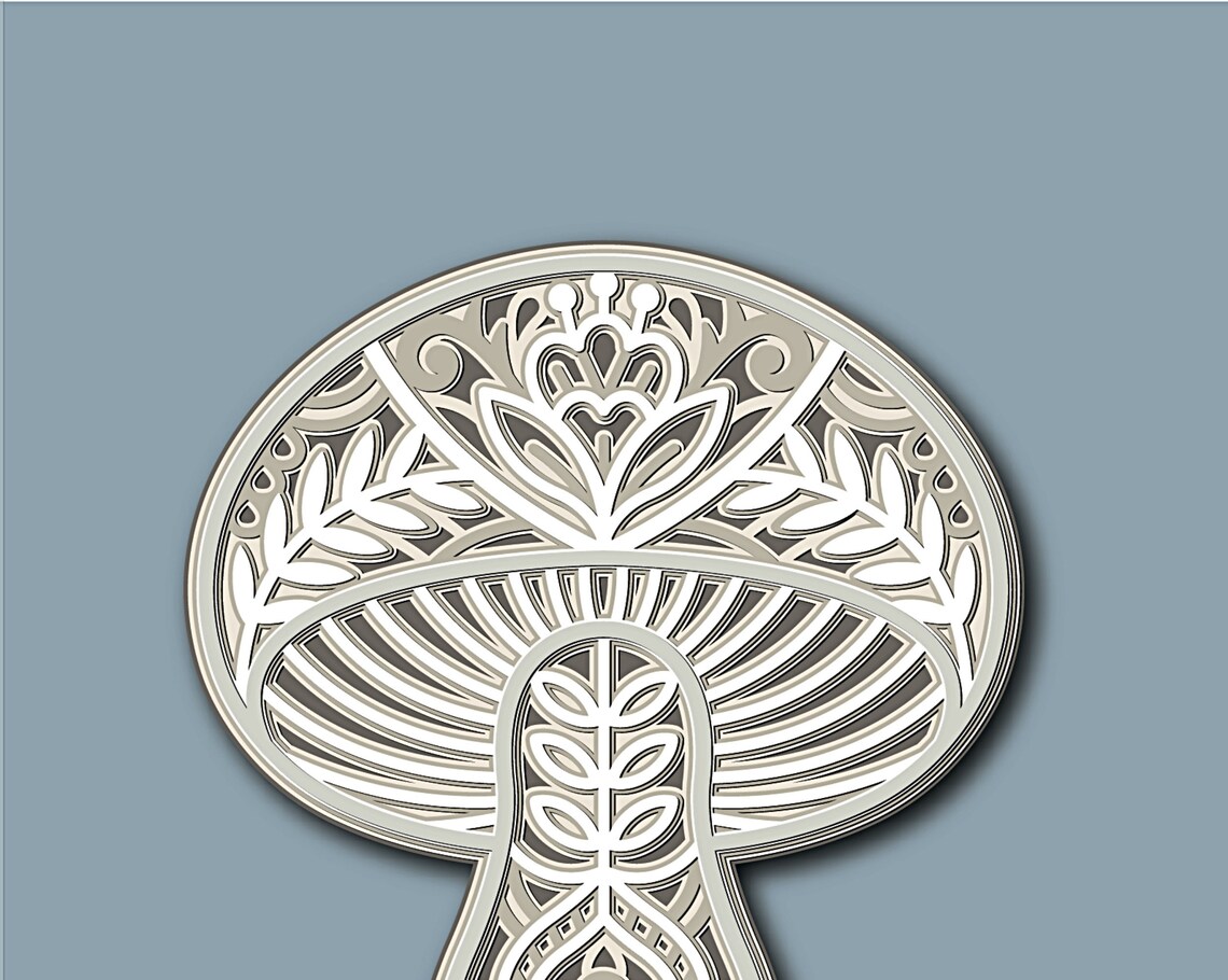 Multilayered Mushroom SVG Laser Cut File Layered Template | Etsy