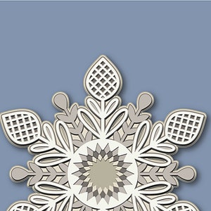 Snowflake SVG, Multilayer Cut File, Christmas Decor, 3D Layered File ...