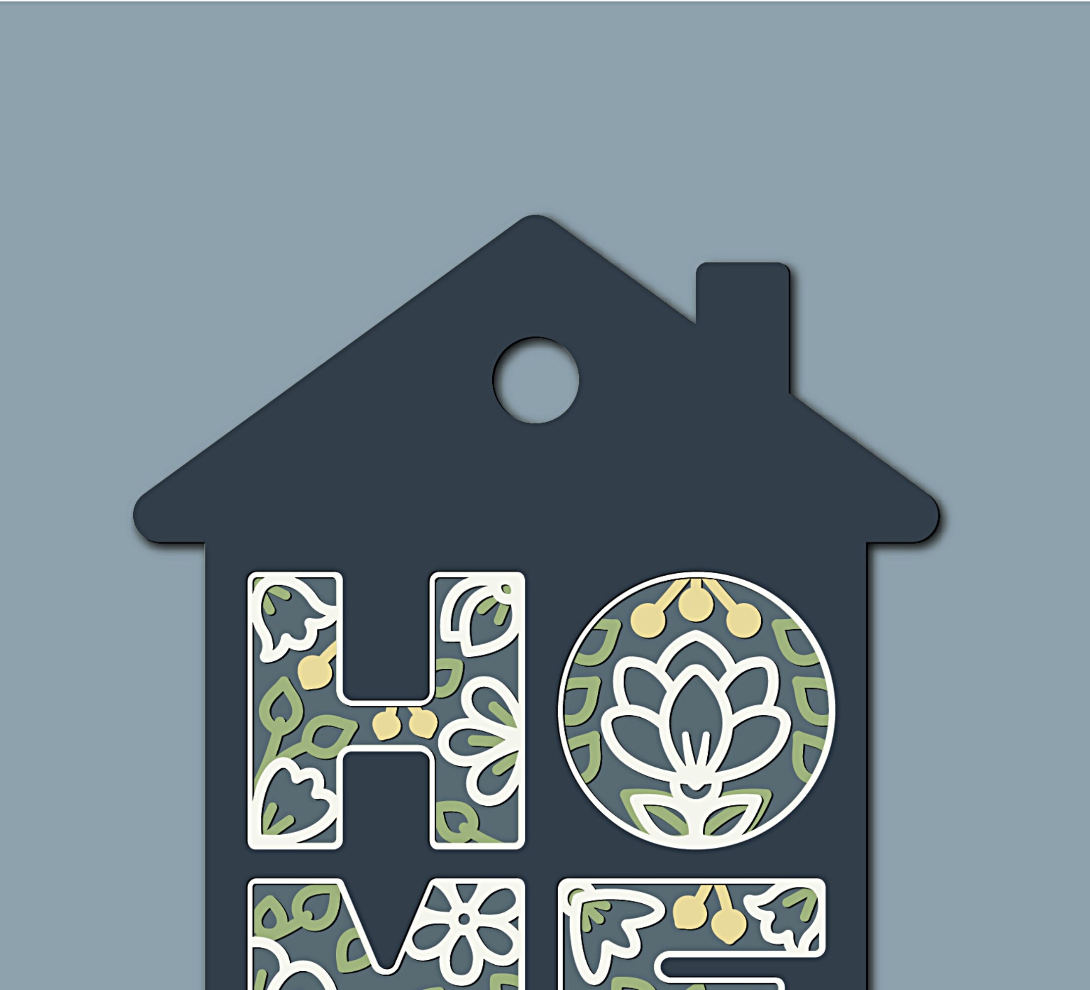 3D Home SVG Layered Cut Files Cricut Project Cardstock Svg - Etsy
