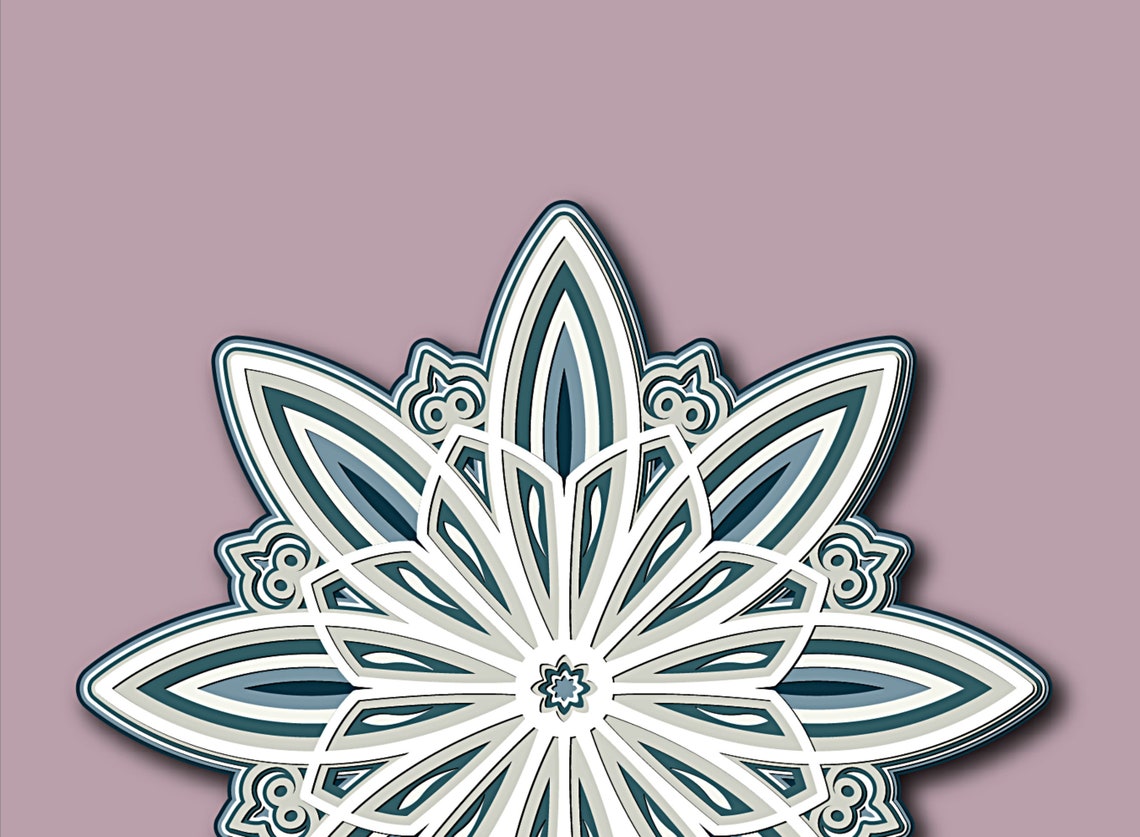 Snowflake SVG Multilayer Cut Files Christmas Svg Mandala Svg - Etsy