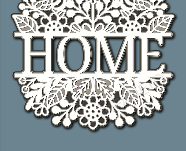 3D Home SVG Layered Cut Files Cricut Project Home Sign Svg - Etsy