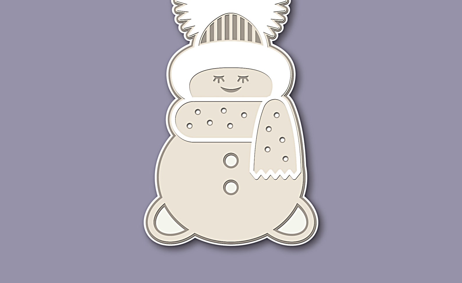Snowman SVG Layered Files Laser Cut Svg Template Vector | Etsy