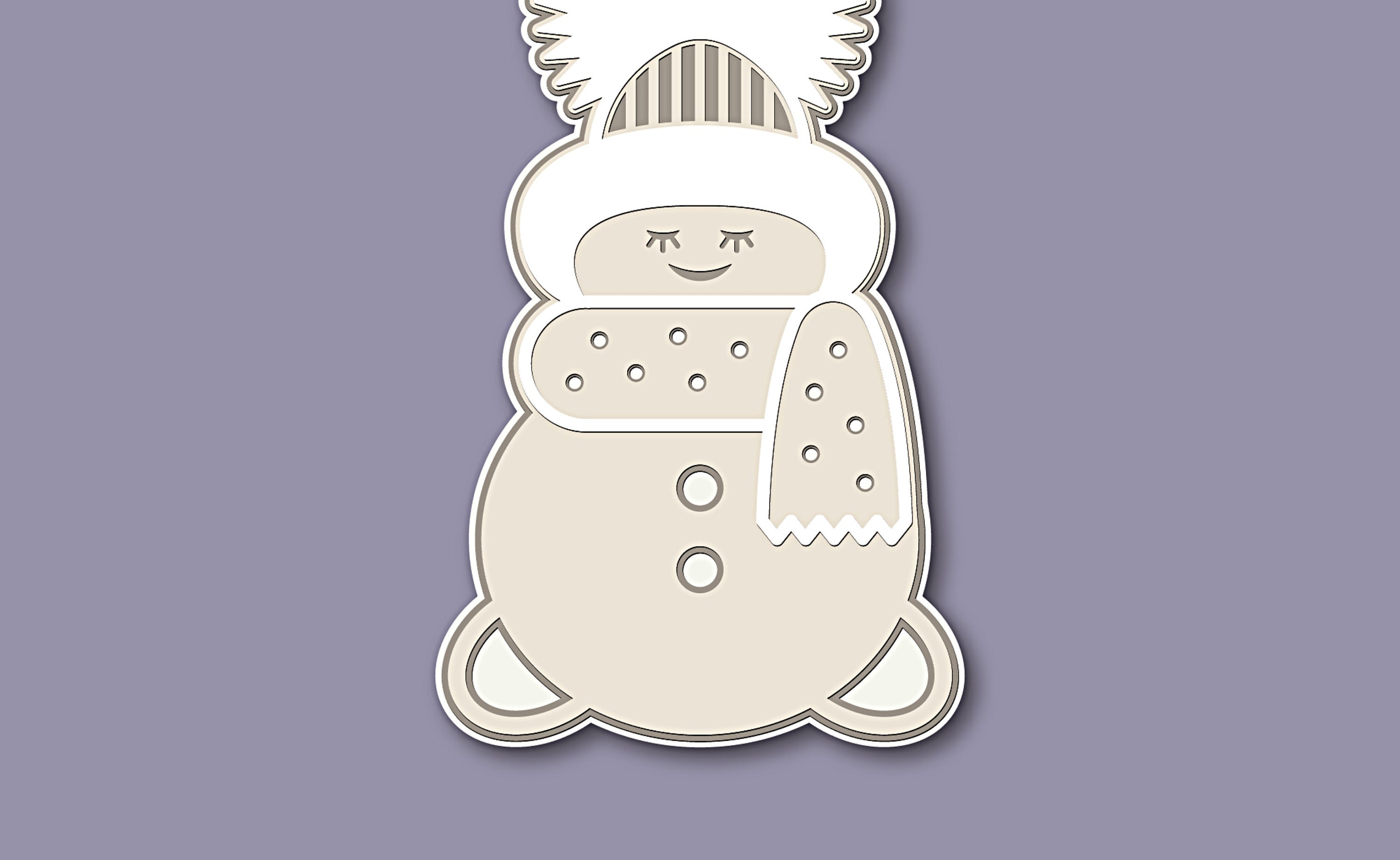 Snowman SVG Layered Files Laser Cut Svg Template Vector | Etsy