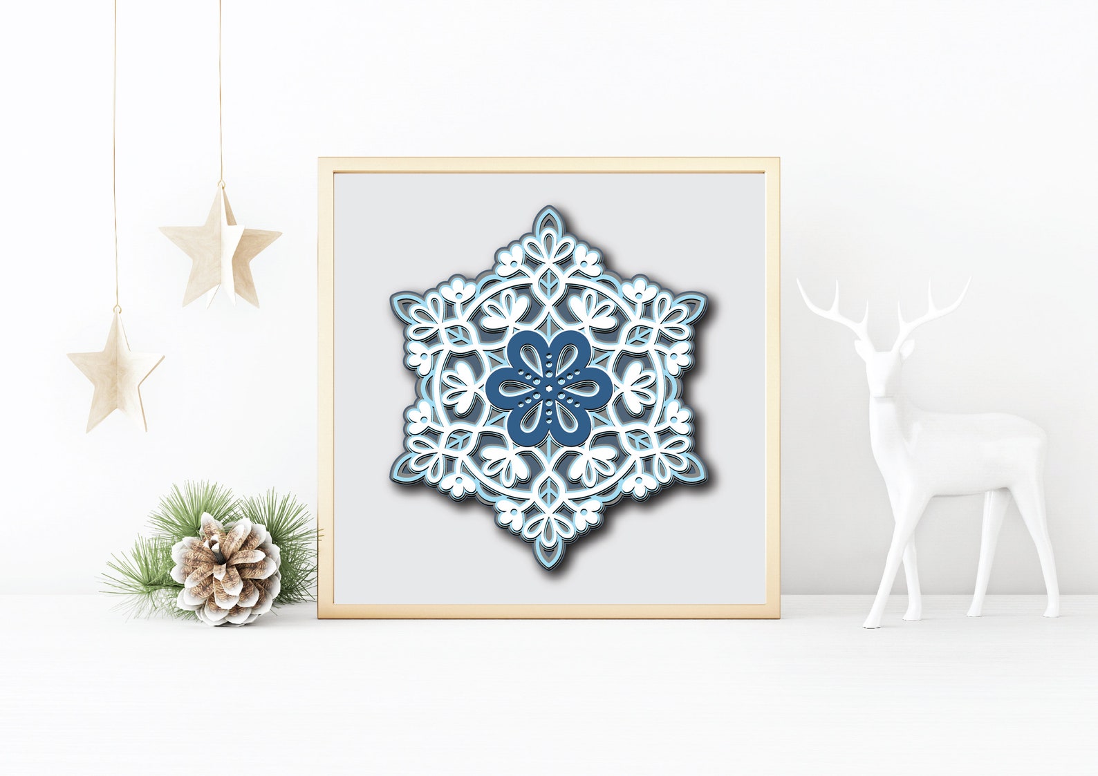 Snowflake Svg Multilayer Christmas Svg Laser Cut File Cricut - Etsy