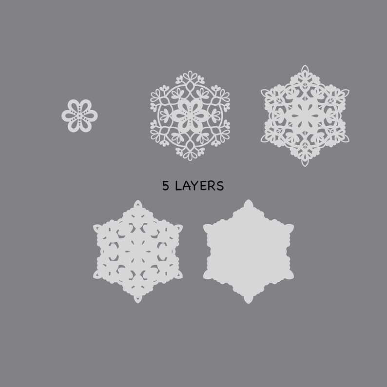 Snowflake Svg Multilayer Christmas Svg Laser Cut File Cricut - Etsy