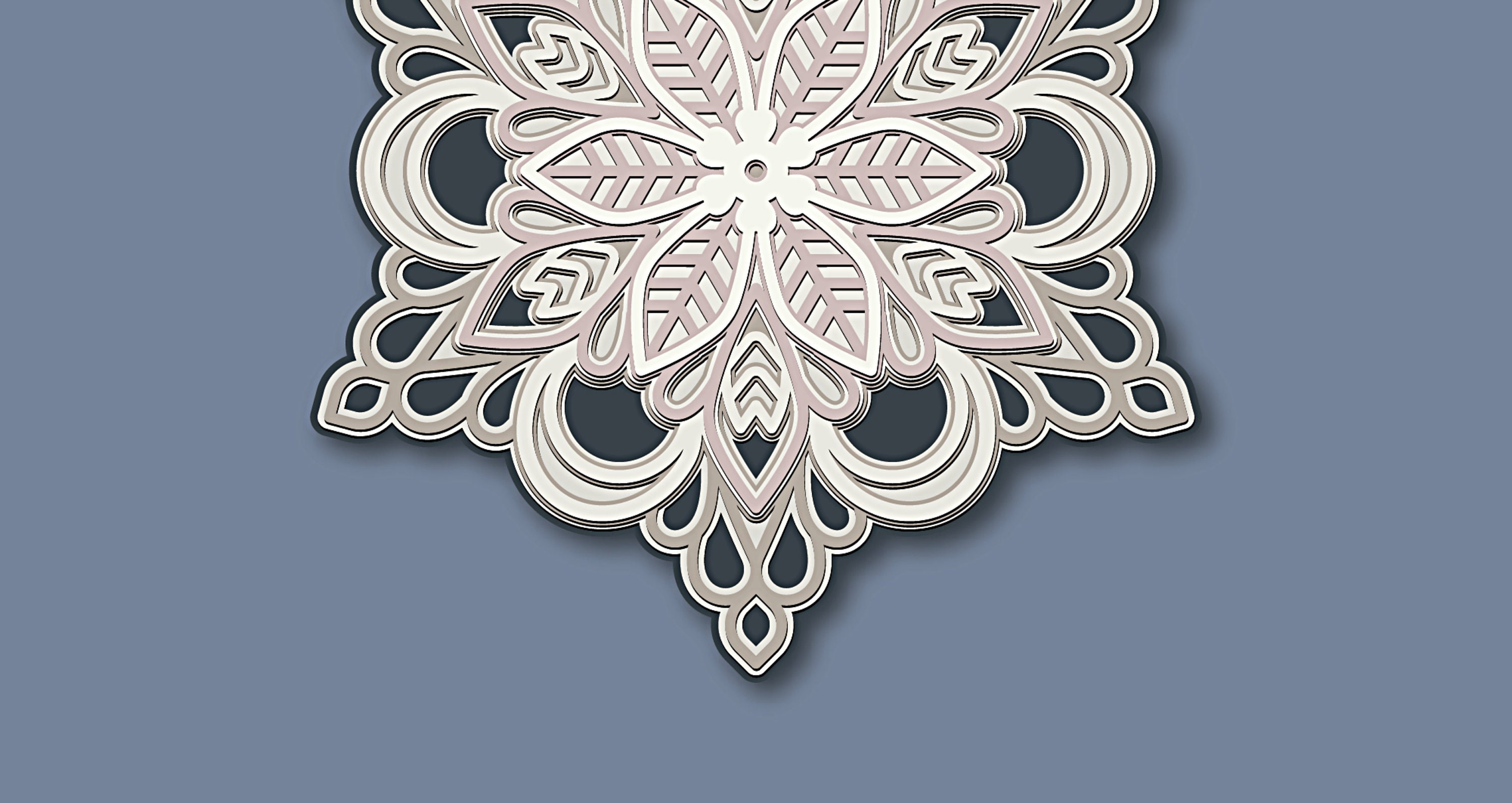 Snowflake SVG Layer svg Multilayer Cut File Christmas | Etsy