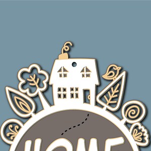 Home Word Sign SVG Multilayered Laser Paper Cut File Cricut Files Home ...