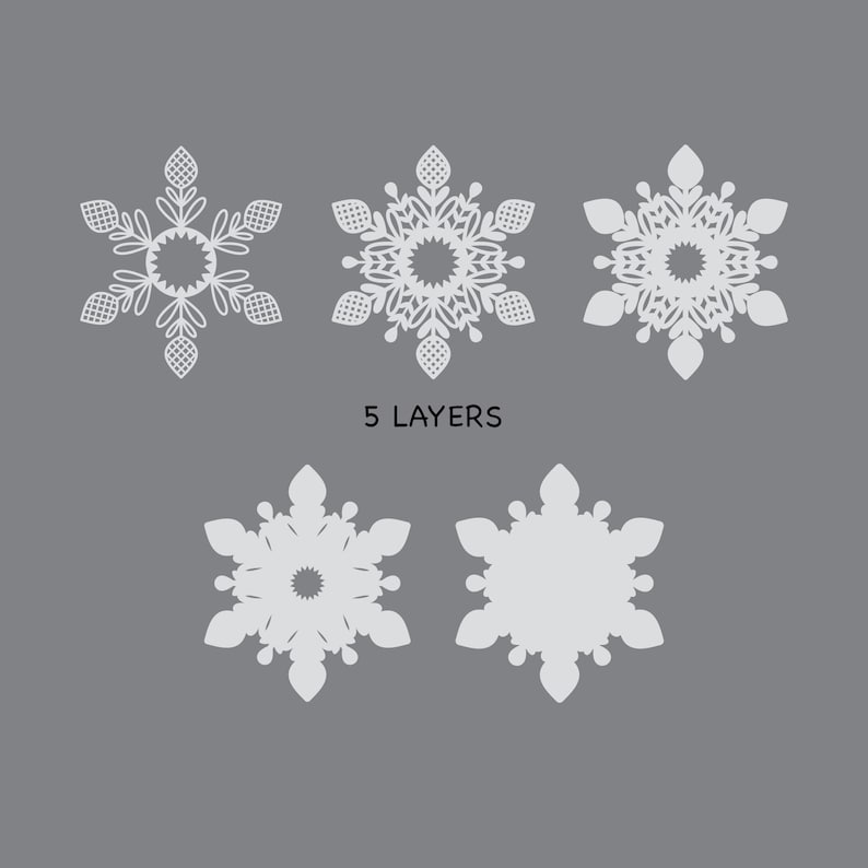 Snowflake SVG Multilayer Cut File Christmas Decor 3D - Etsy