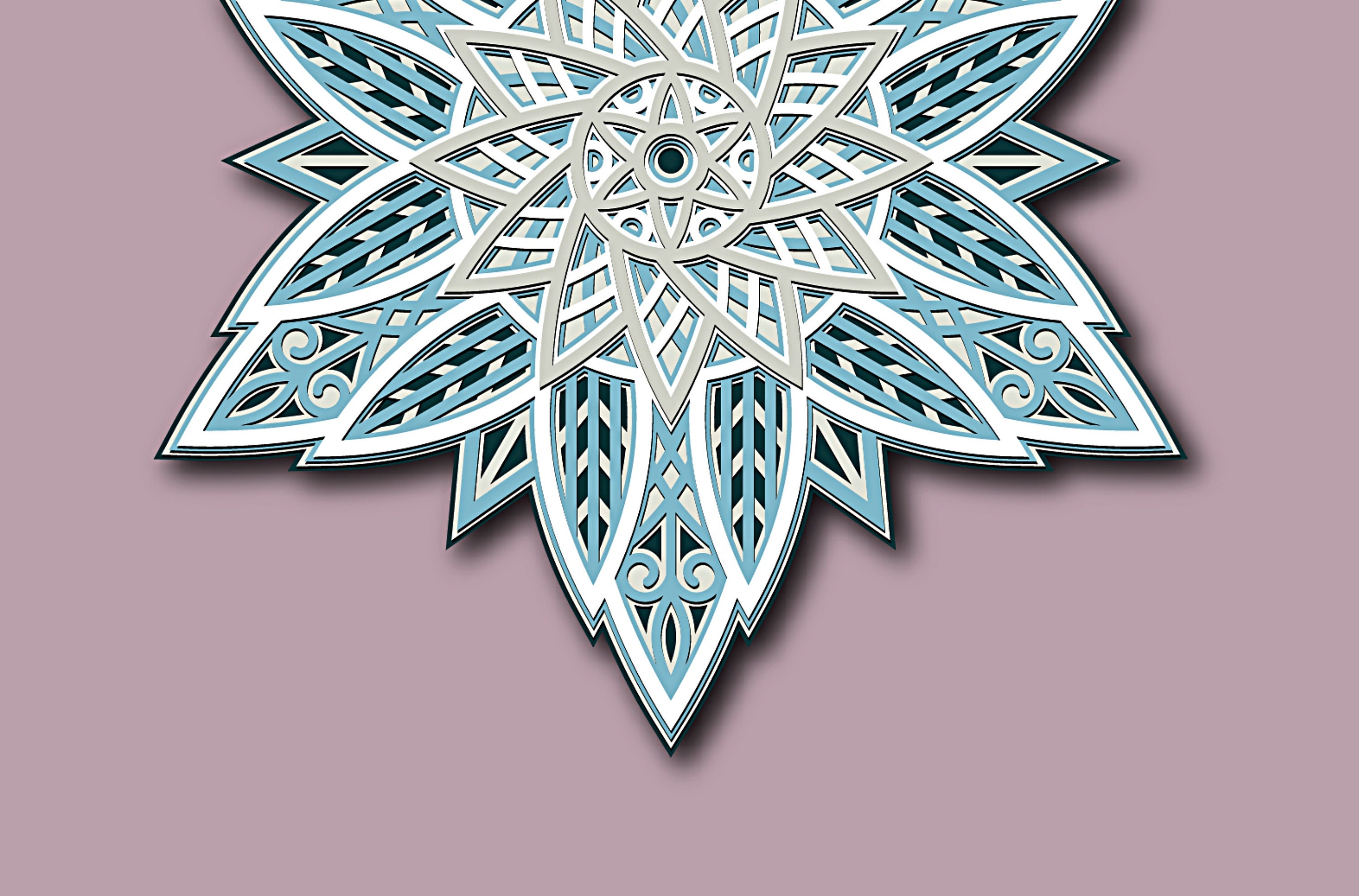 Snowflake SVG Multilayer Svg Laser Cut File Layer Svg 3D Model | Etsy