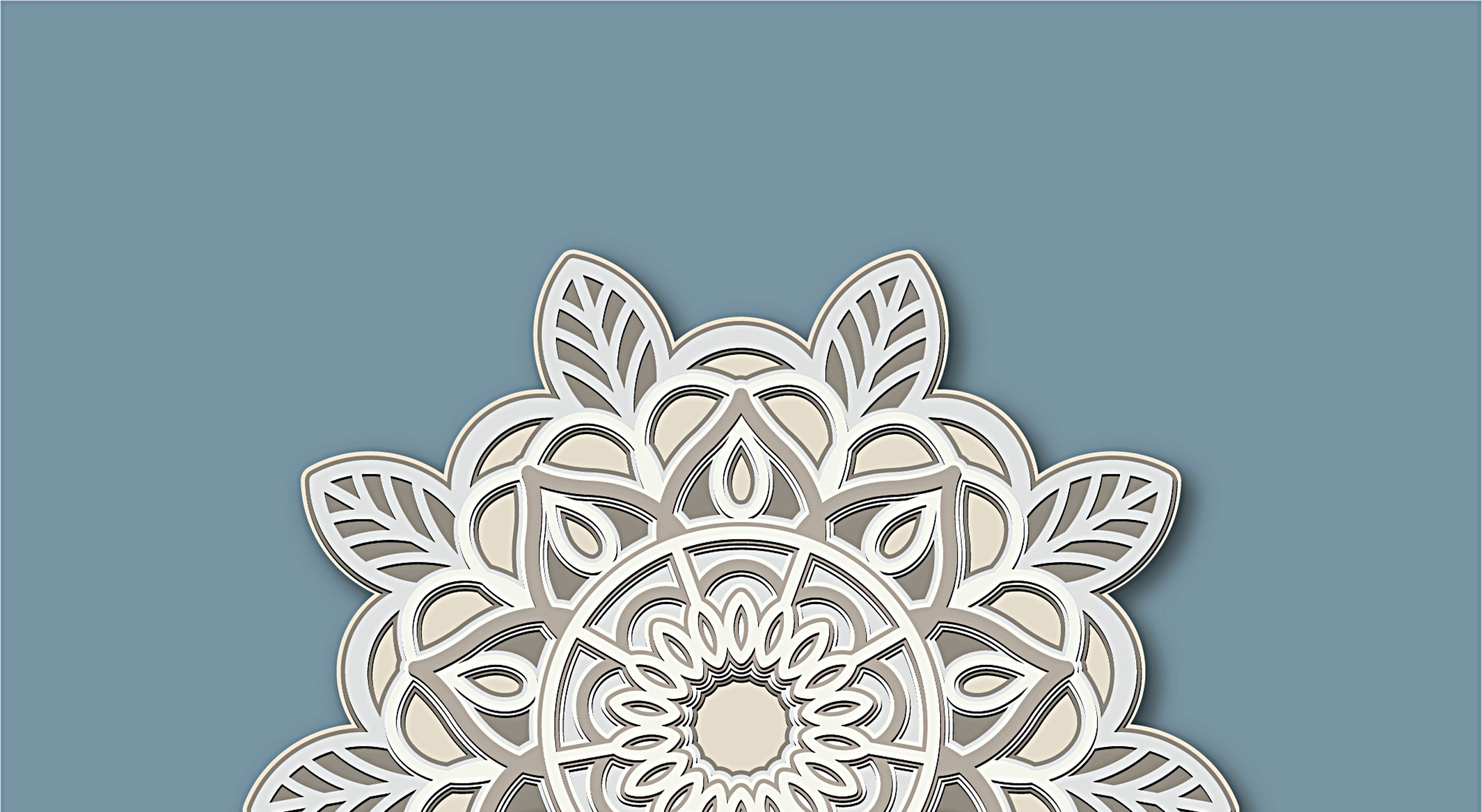 Snowflake SVG Mandala Svg Laser Cut File 3D Layered Svg for - Etsy