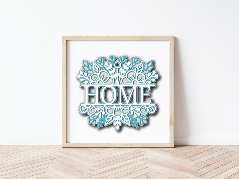 Home Sign SVG Layered Cut Files Cricut File Svg Floral Svg | Etsy