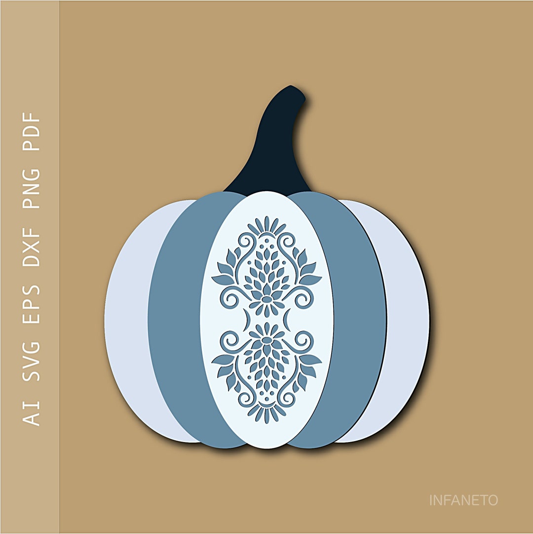 Layered Pumpkin SVG: Laser Cut File, Cricut, Glowforge (digital ...