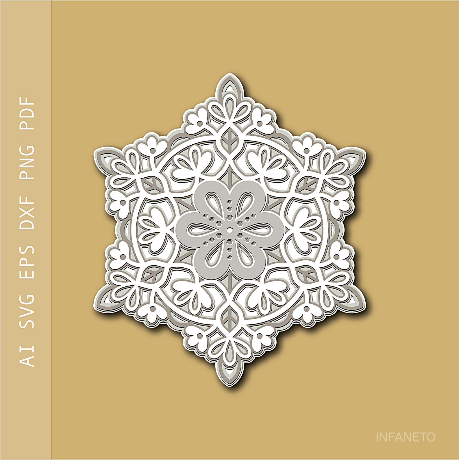 Snowflake Svg Multilayer Christmas Svg Laser Cut File Cricut | Etsy